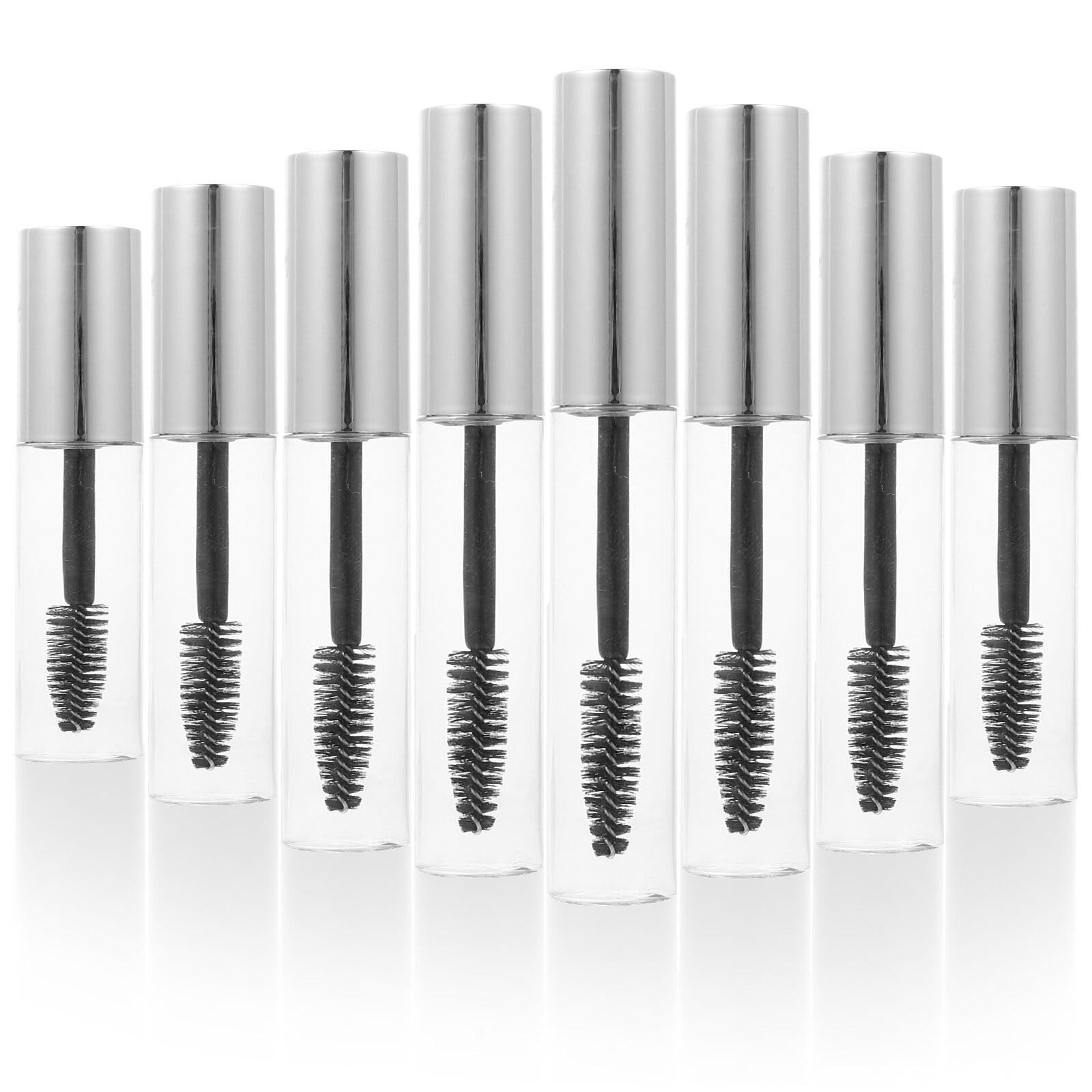 Durable PP Material Empty Mascara Tubes for Storage Silver Color 8pcs ...