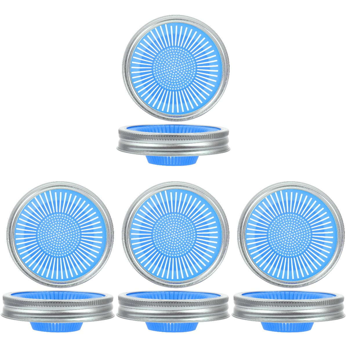 8 Pcs Jar Lids Strainer Canning Jars with Holes Split Wide Mouth Pp ...