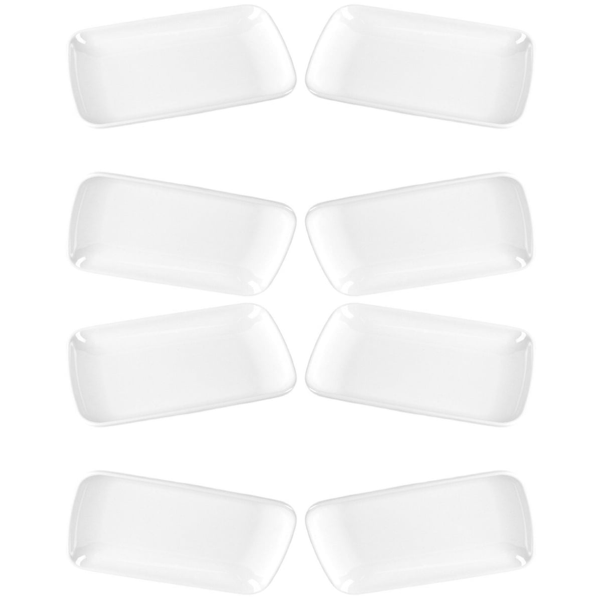 8 Pcs Melamine Meal Plate Flatware Premium Trays Snack Serving Platters ...