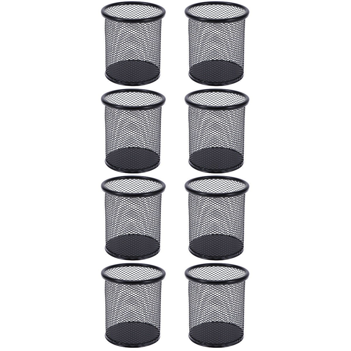 8 Pcs Mesh Desktop Organizer Iron Wire Storage Box Paper Clips Push ...