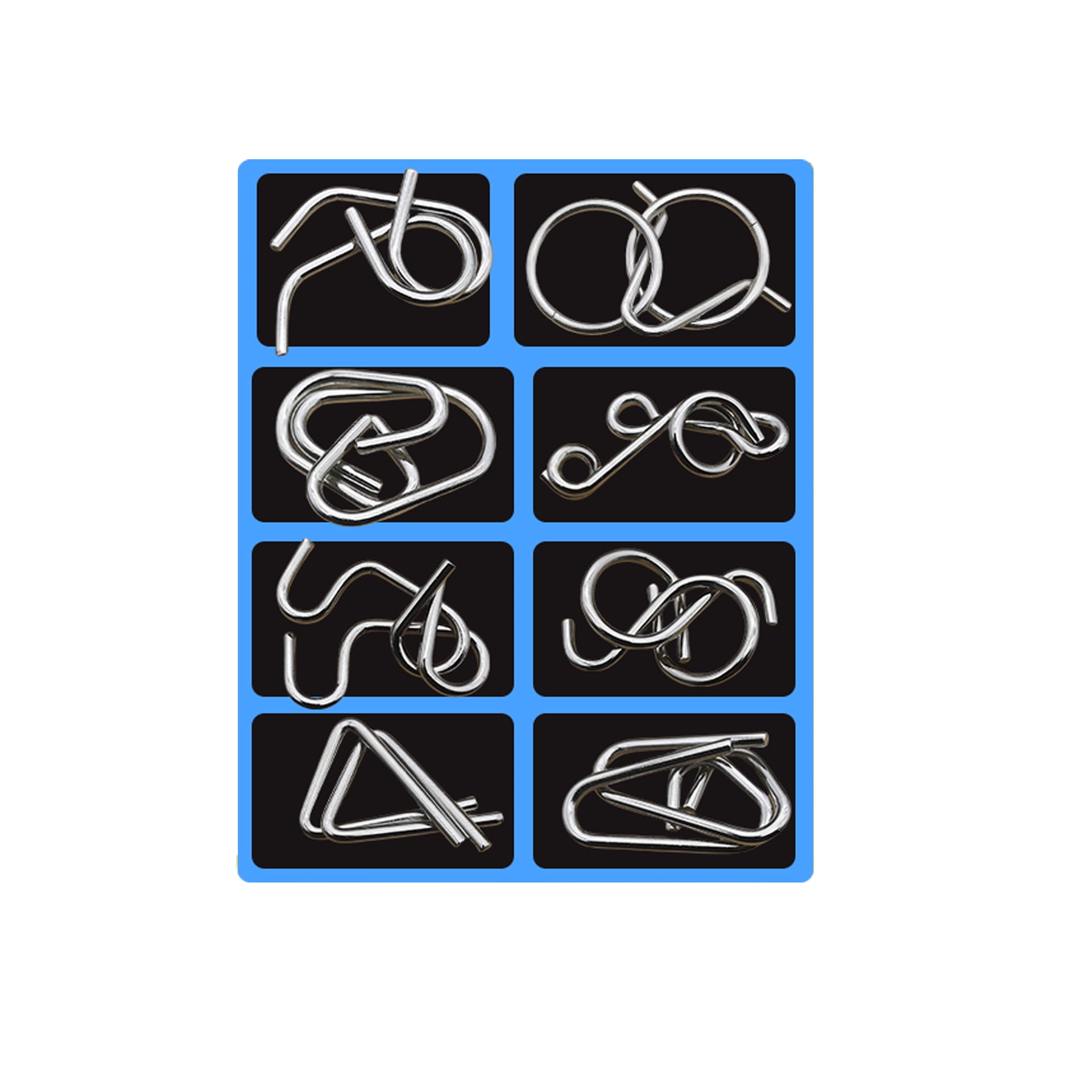 8 Pcs Metal Puzzles, 3D Brain Teaser Wire Puzzles Solving for Adults ...
