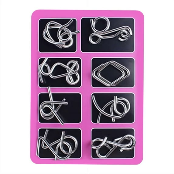 8 Pcs Metal Puzzles, 3D Brain Teaser Wire Puzzles Solving for Adults ...