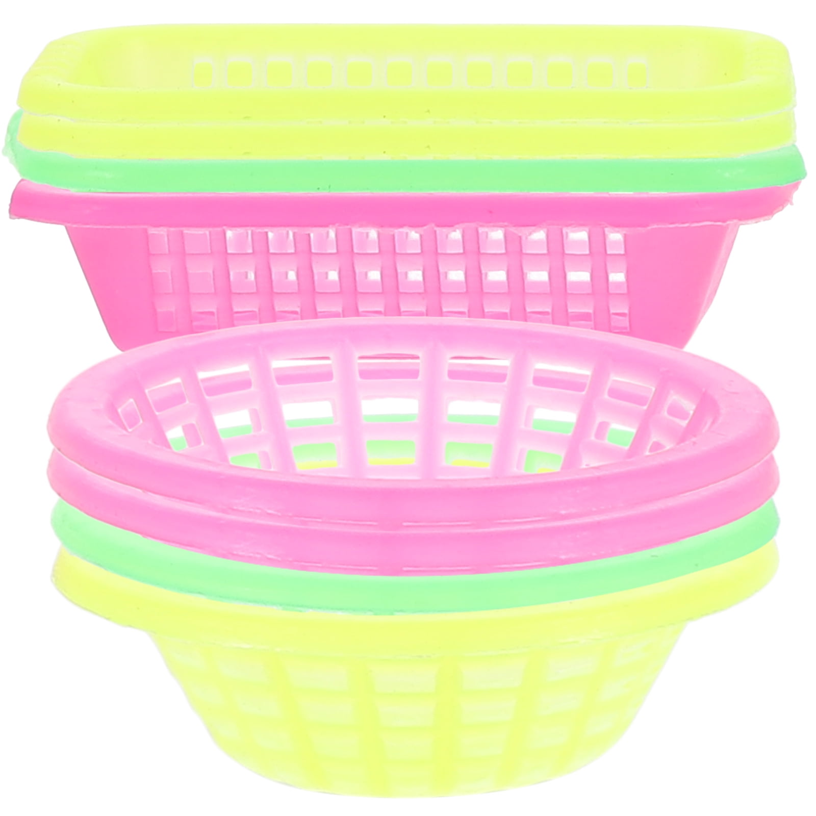 Raindrops 8Pcs Mini House Supply Assorted Color Plastic Mini Basket ...