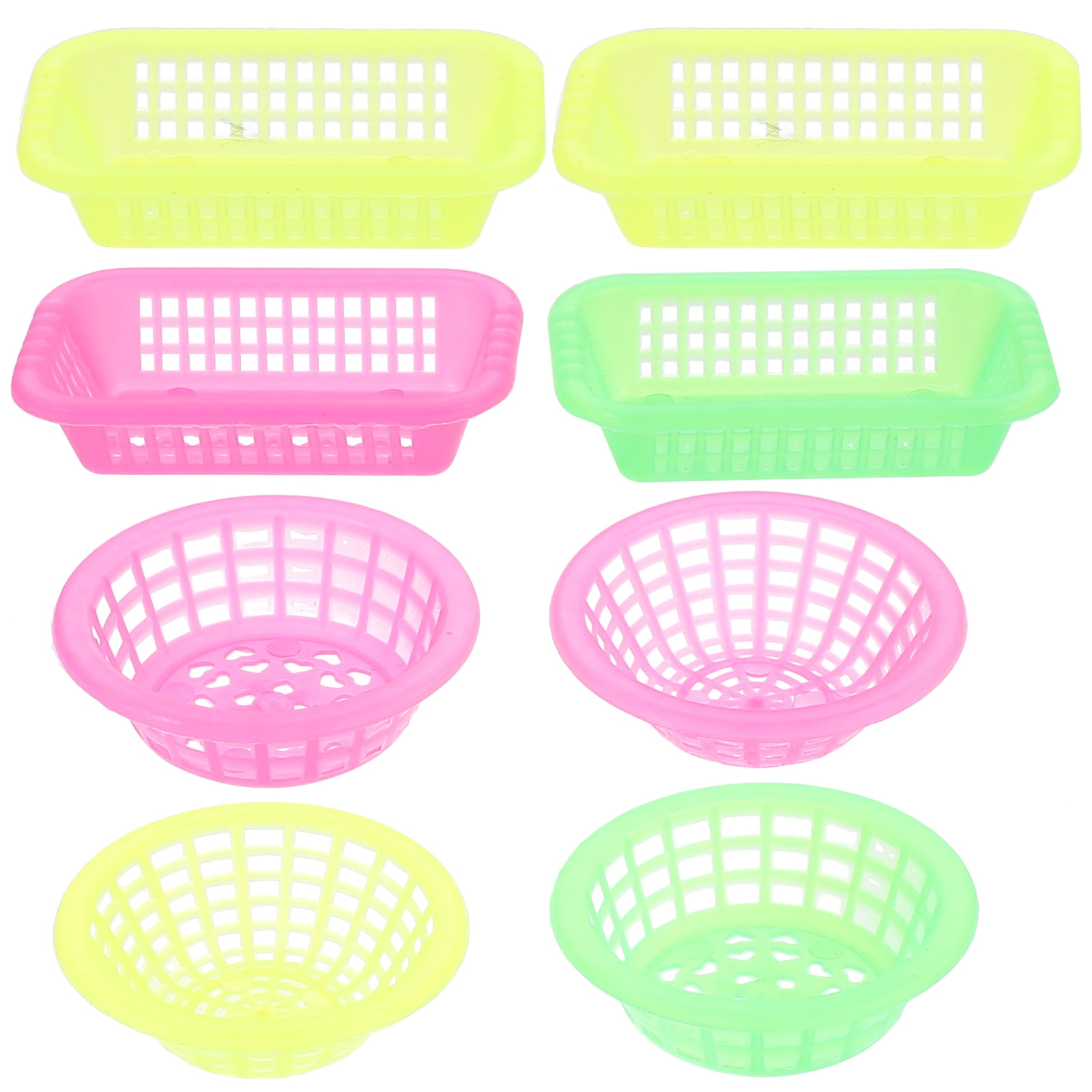 8 Pcs Mini Basket Models Decor House Accessory Dollhouse Baskets ...