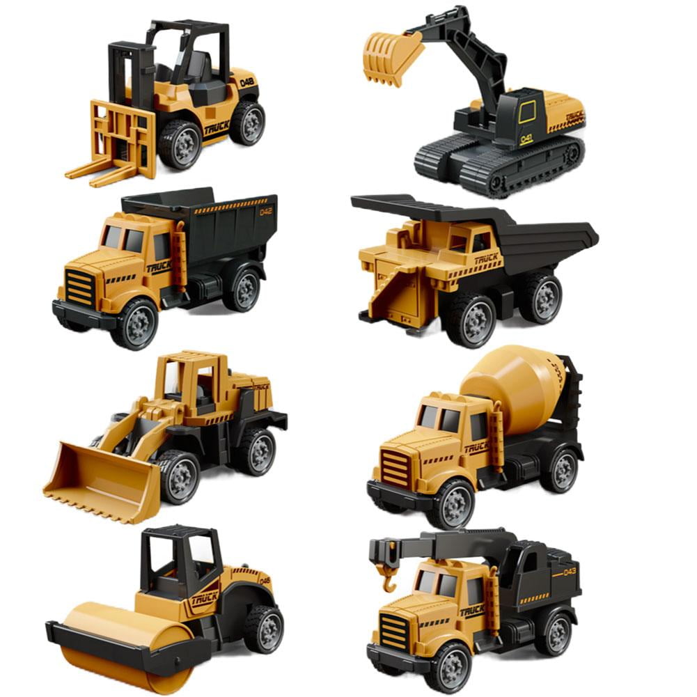 8 Pcs Mini Construction Vehicles,164 Scale Pull-Back Construction ...