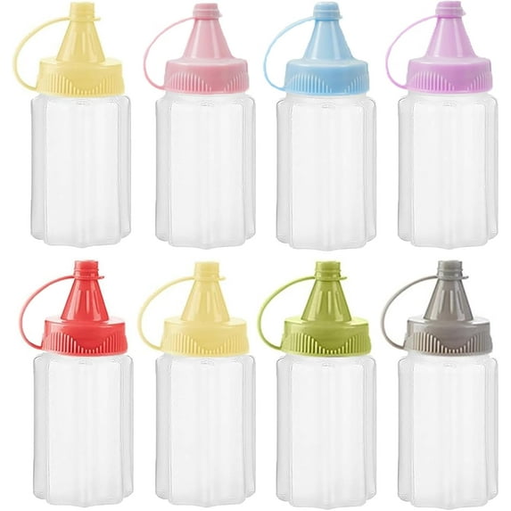 8 Pcs Mini Ketchup Squeeze Bottles 1 OZ Condiment Bottle Mini Sauce ...