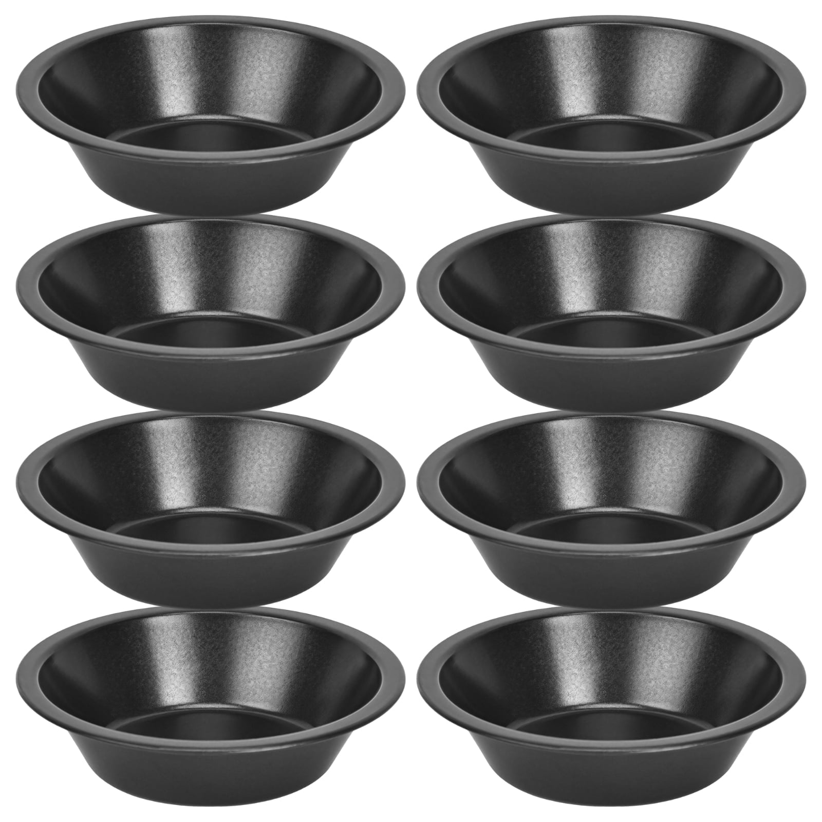 8 Piece Mini Nonstick Carbon Steel Baking Pan - 5-Inch Rolled Rim Round ...