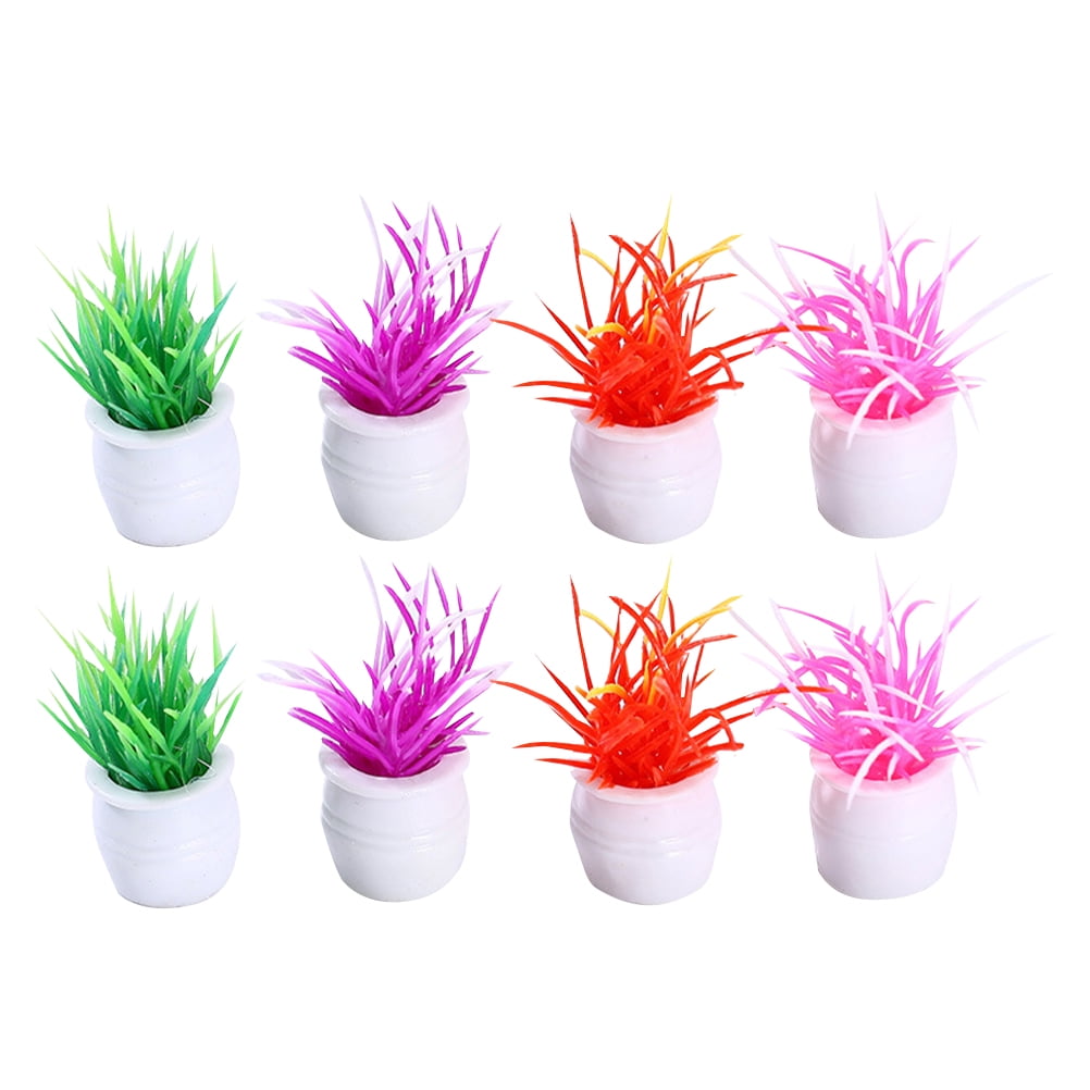 8 Pcs Mini Plant Model Models Decorative Miniature Plant Room Plants ...