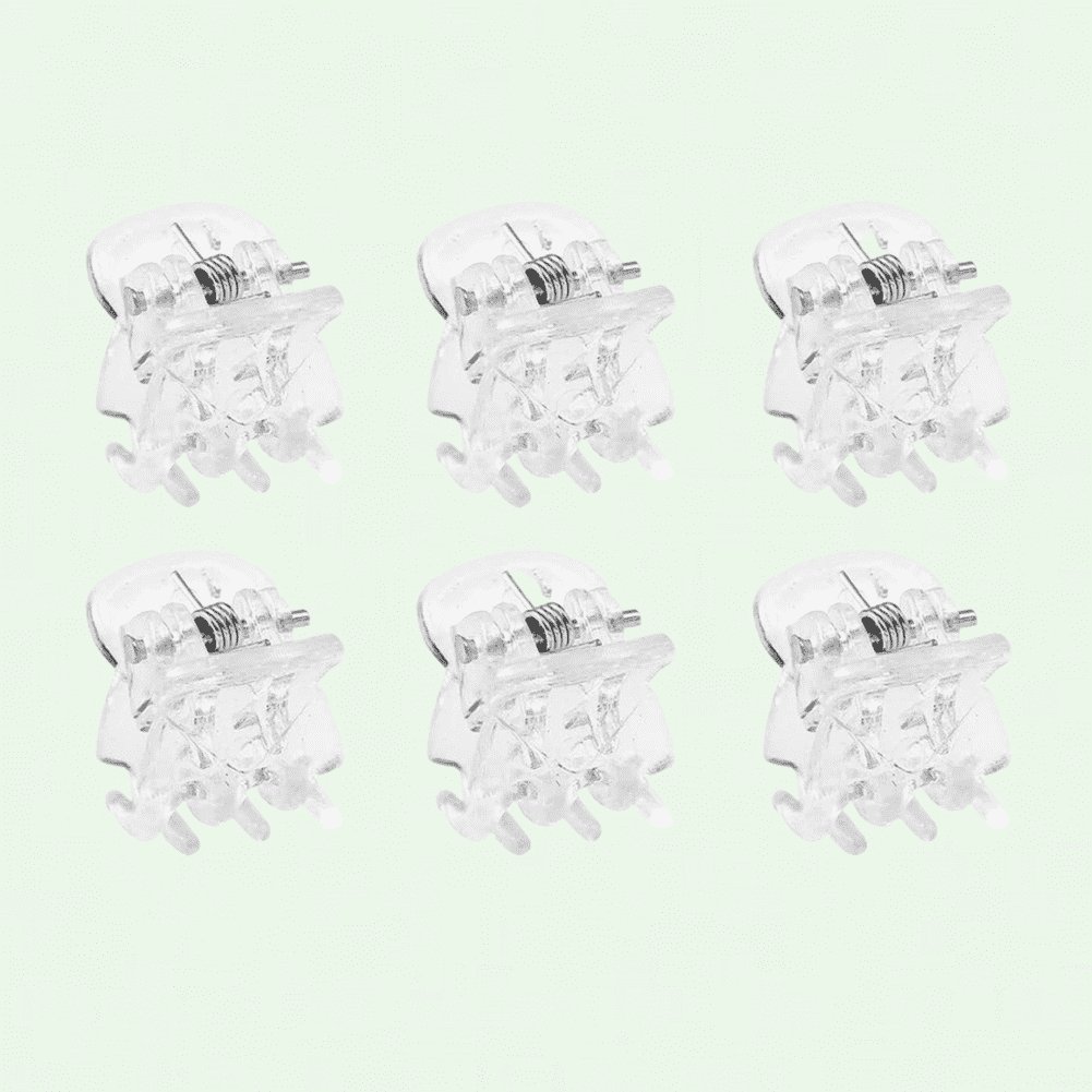 8 Pcs Mini Plastic Hair Claw Clips, Transparent Small Jaw Hair Clips ...