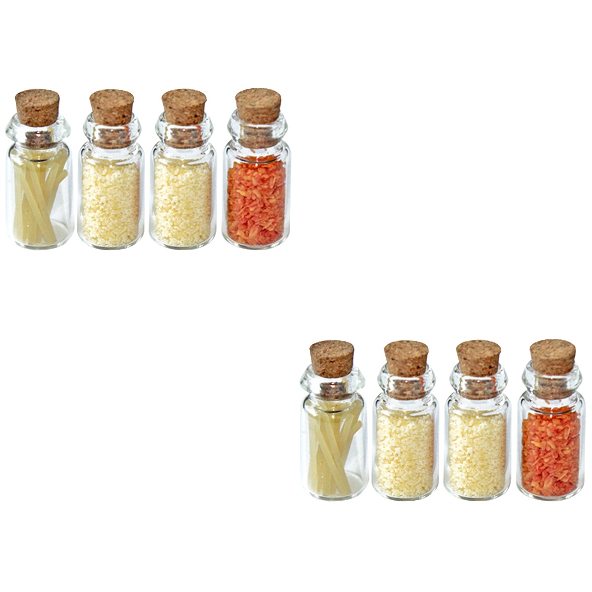 8 Pcs Mini Seasoning Jar Models Small House Bottle Ornaments Miniature ...