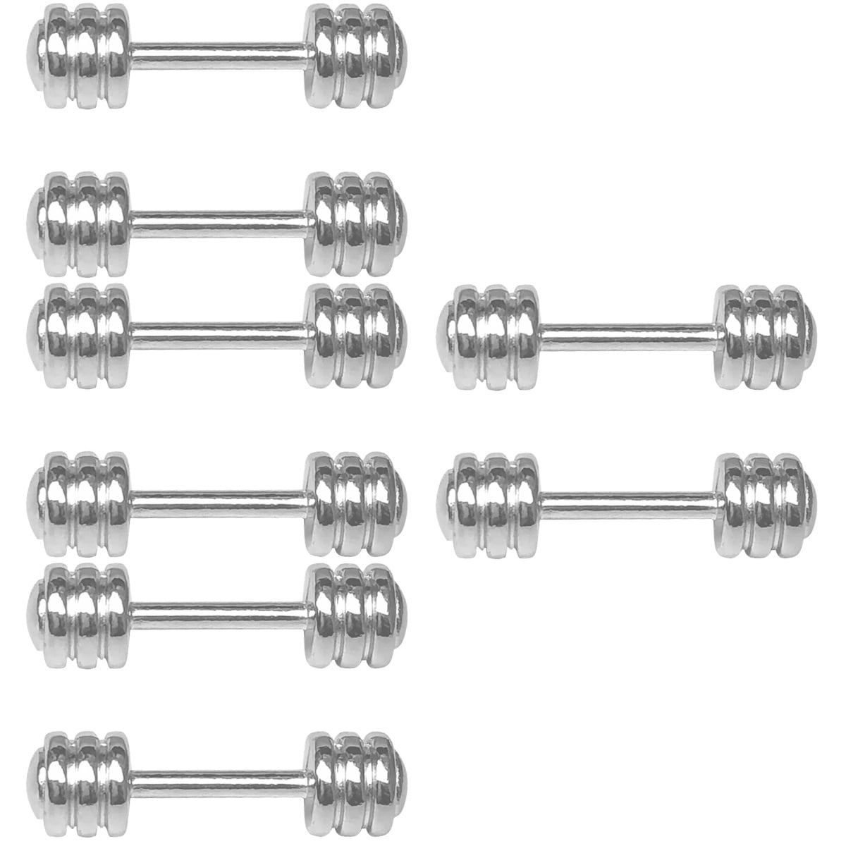 8 Pcs Miniature Dumbbell Props Small Metal Dumbbell Toys Children Mini ...