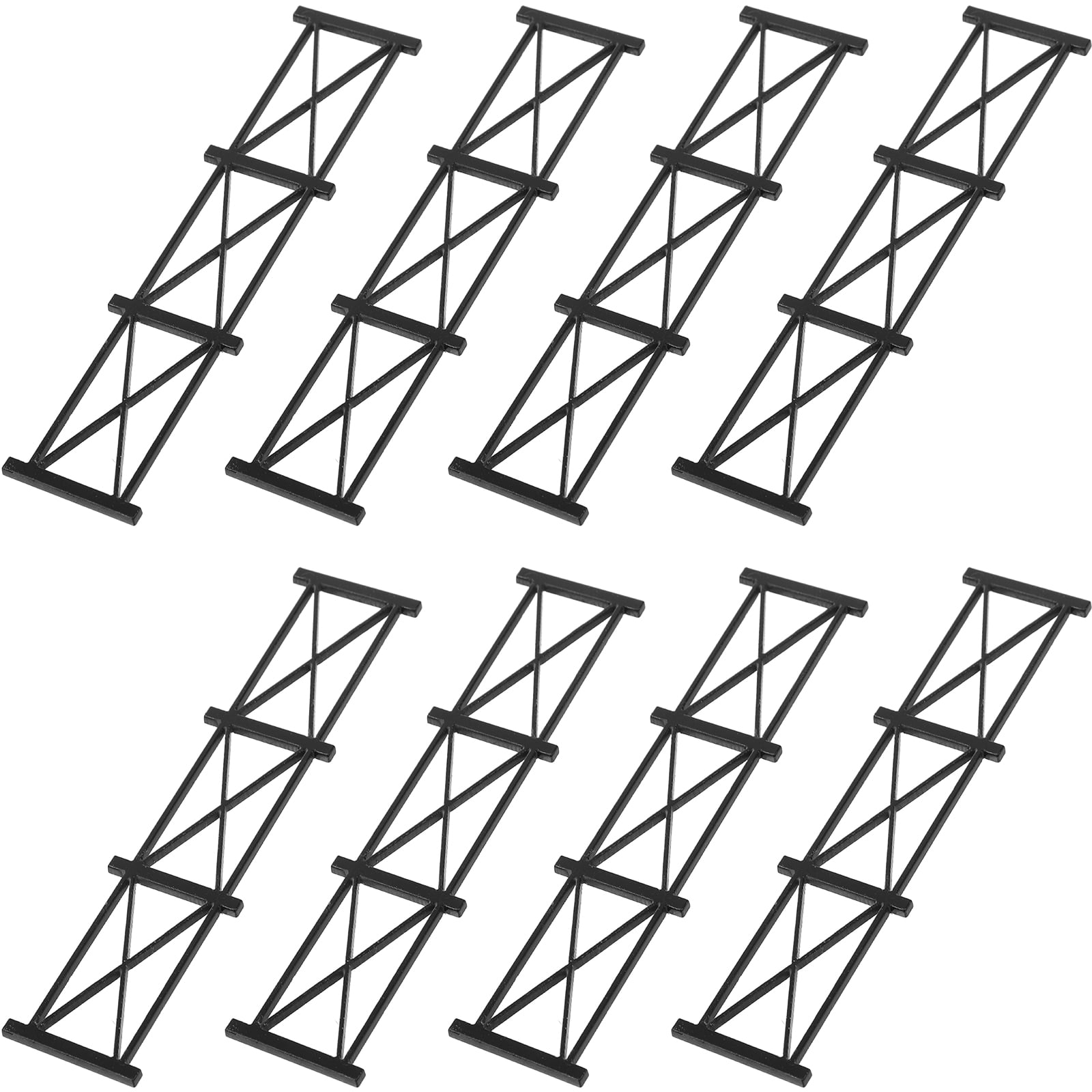 8 Pcs Miniature Fence Fence .80X2.50X0.20CM Black - Walmart.com