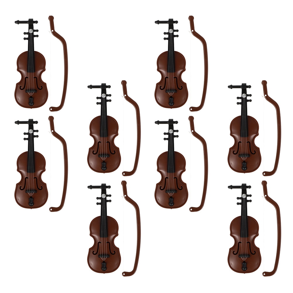 8 Pcs Miniature Musical Instruments for Crafts Dollhouse Violin ...