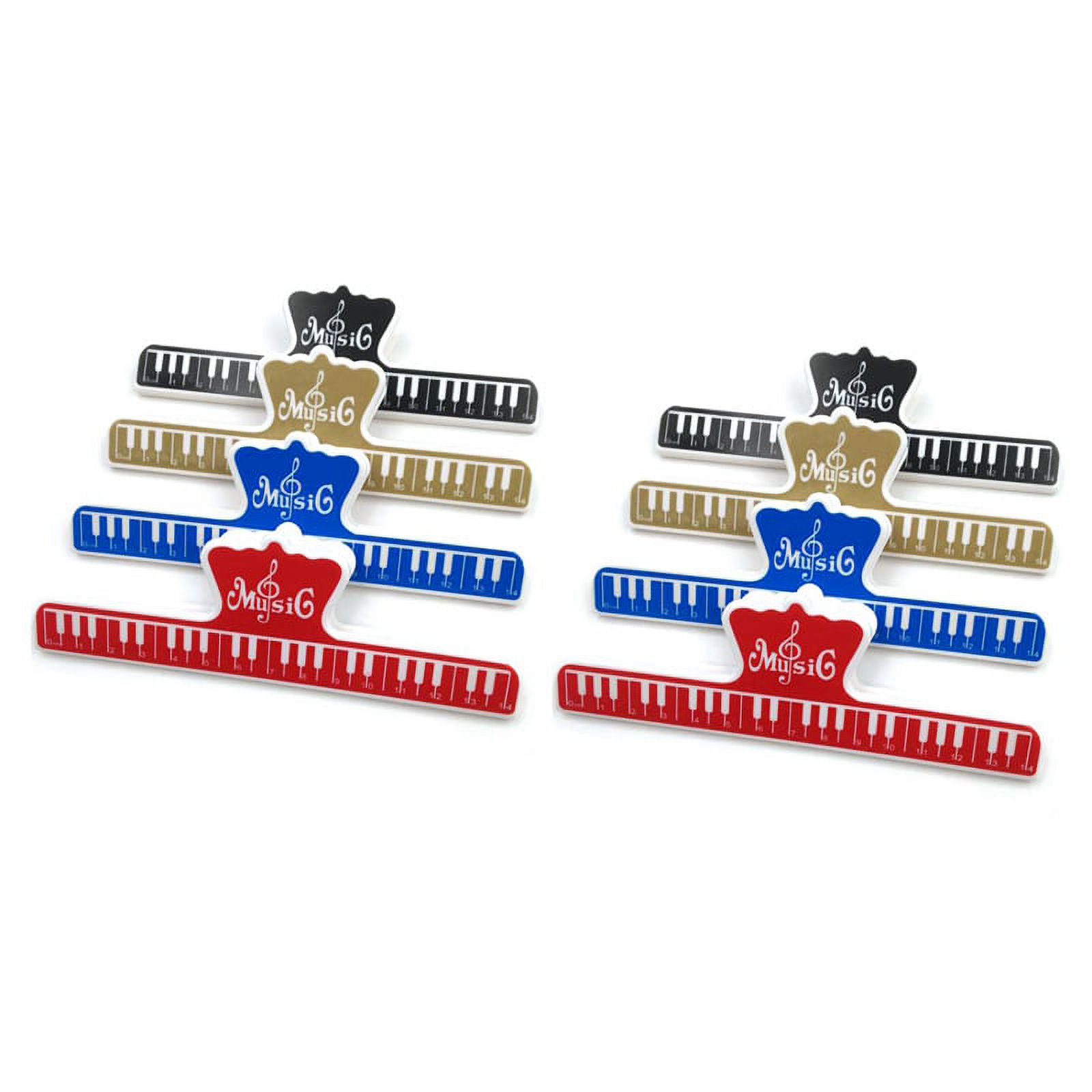 8 Pcs Music Book Note Paper Ruler Sheet Music Spring Clip Holder for ...