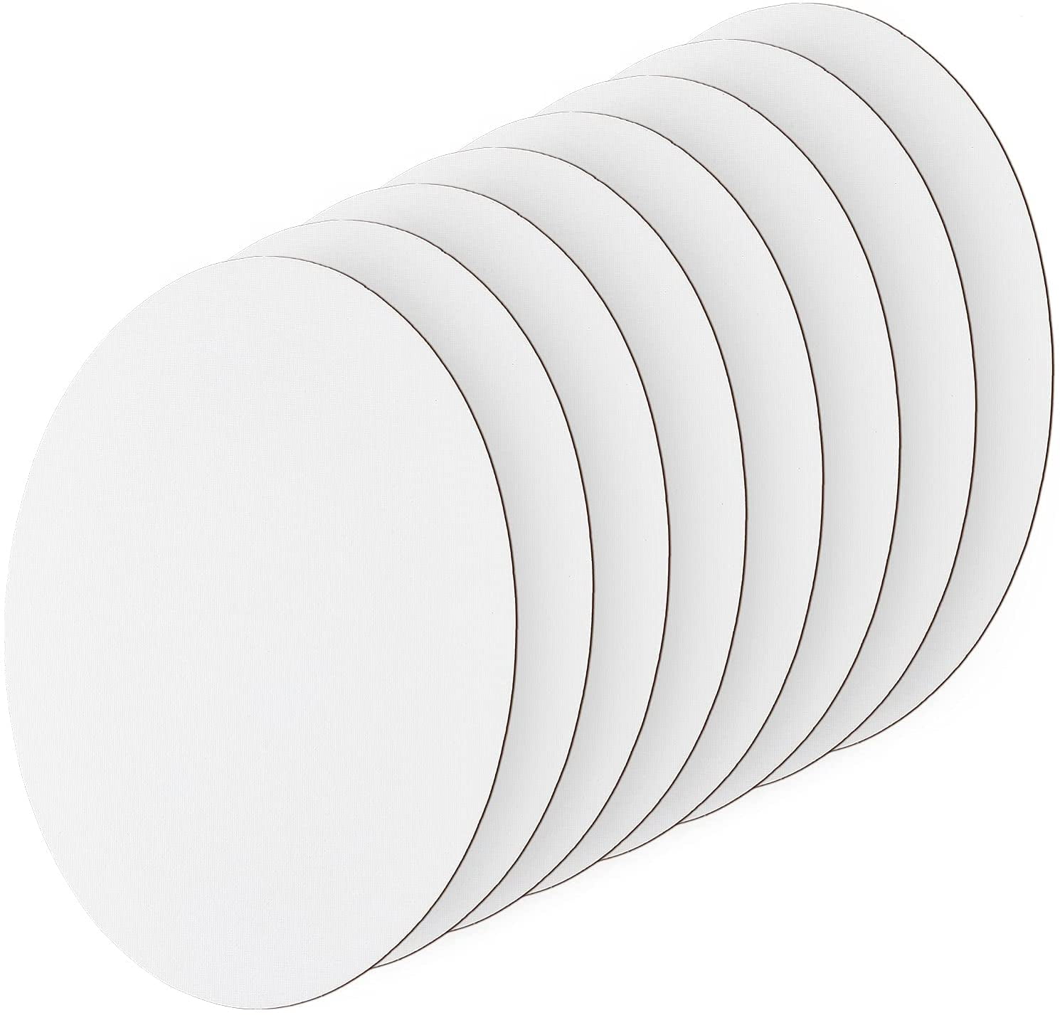 8 Pcs Oval Painting Canvas Panels Blank Canvas Drawing Boards for Oil ...