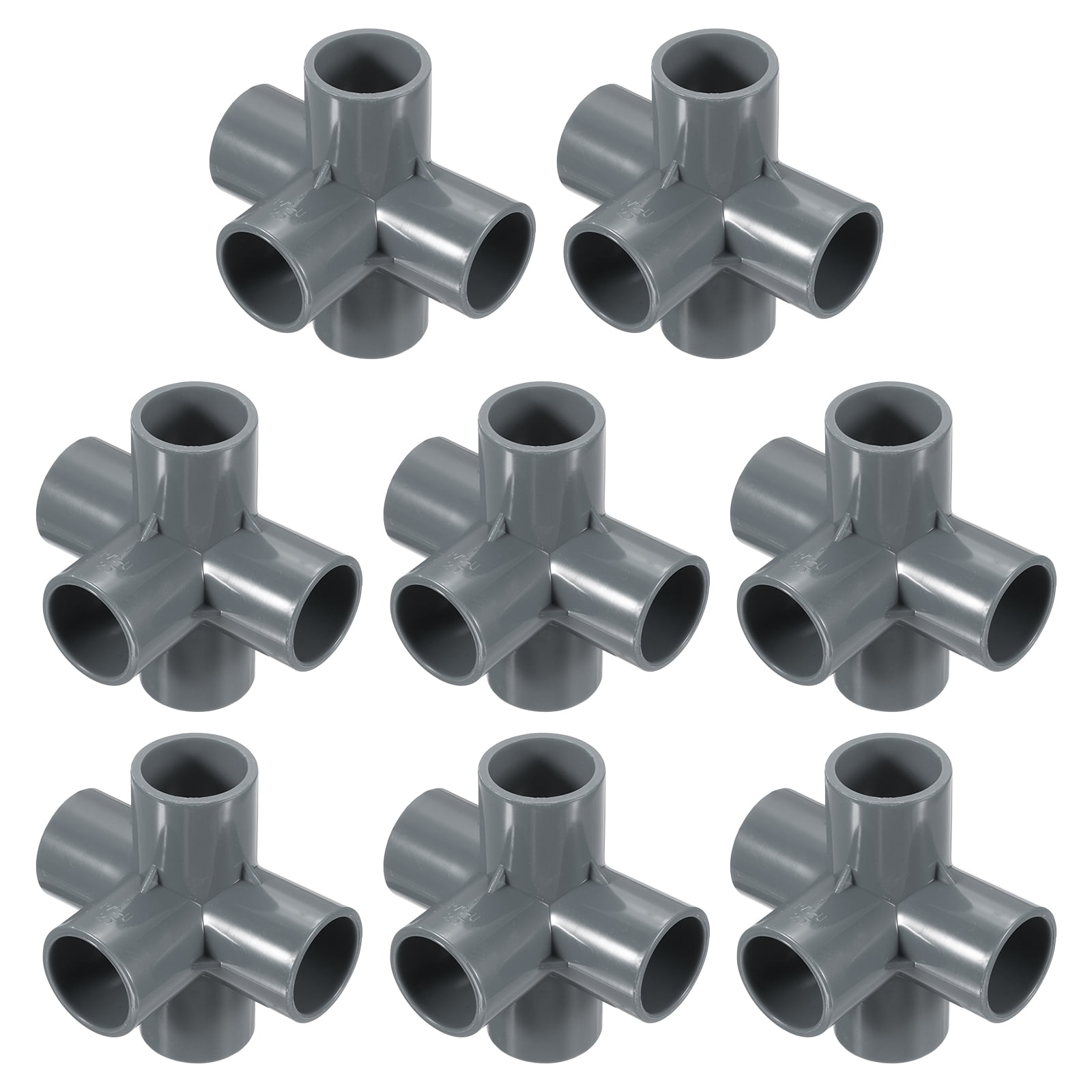8 Pcs PVC Fitting, 5 Way PVC Fitting 25mm PVC Connectors PVC Elbow PVC ...