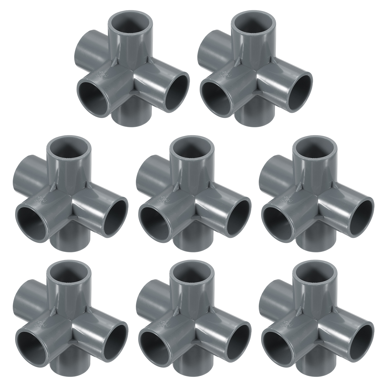 8 Pcs PVC Fitting, 5 Way PVC Fitting 25mm PVC Connectors PVC Elbow PVC ...