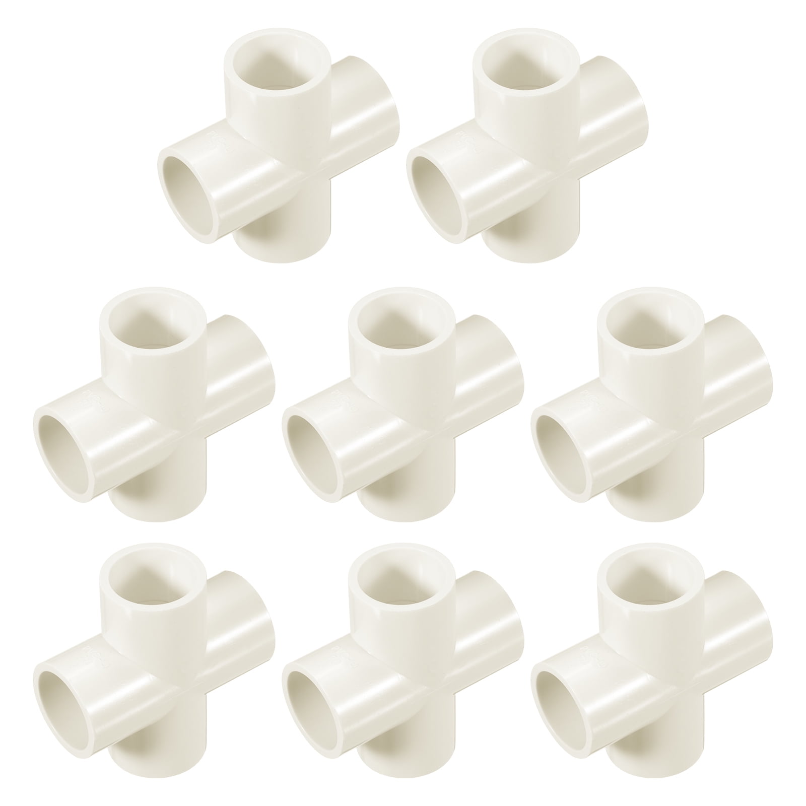 8 Pcs PVC Fitting, Cross 4 Way PVC Fitting 20mm PVC Connectors PVC ...