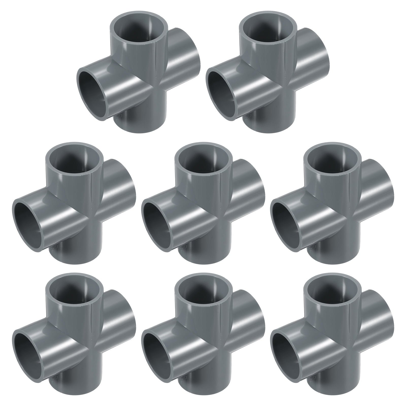 8 Pcs PVC Fitting, Cross 4 Way PVC Fitting 32mm PVC Connectors PVC ...