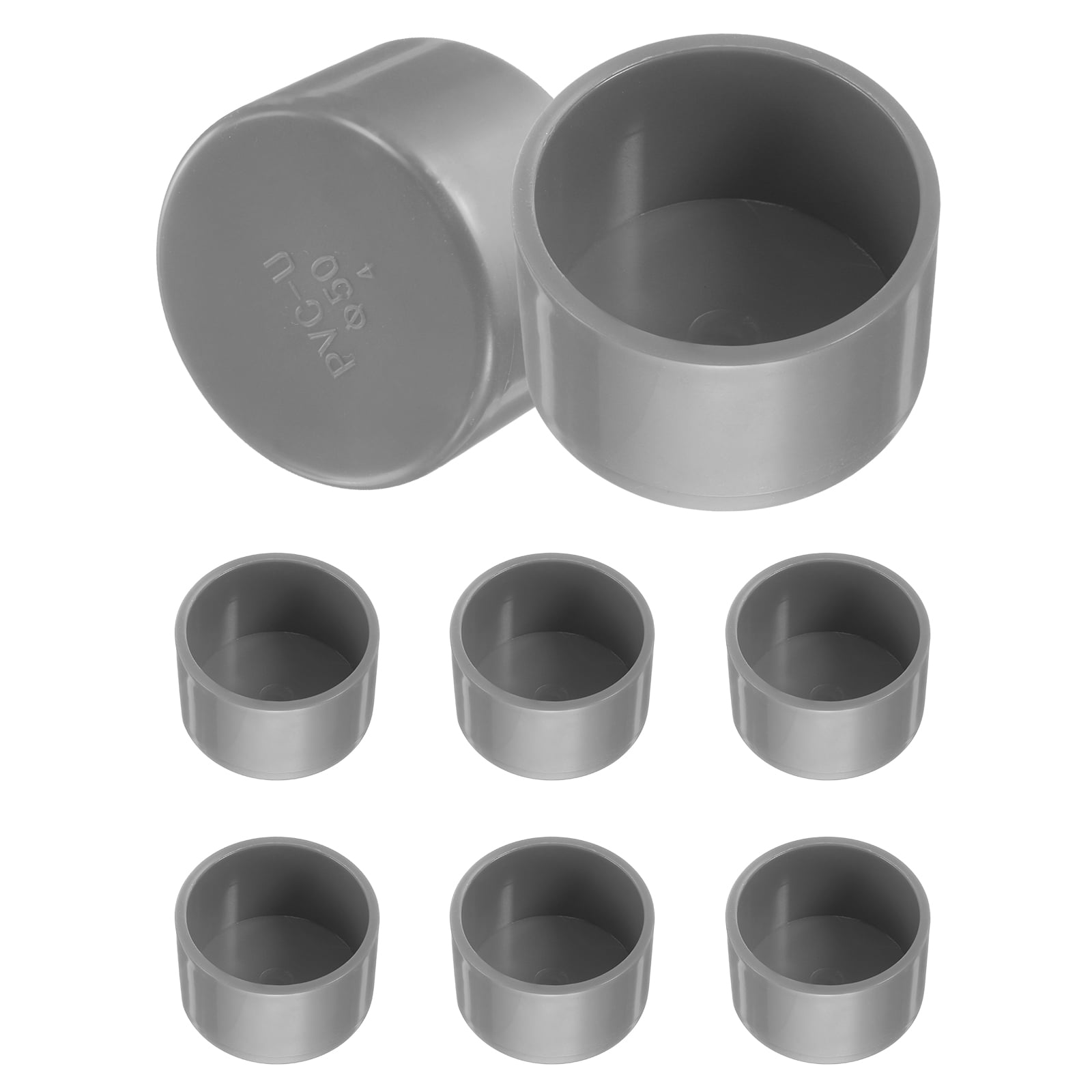 8 Pcs PVC Pipe End Cap Fitting, 50mm/2" ID Furniture Grade Pipe End Cap ...