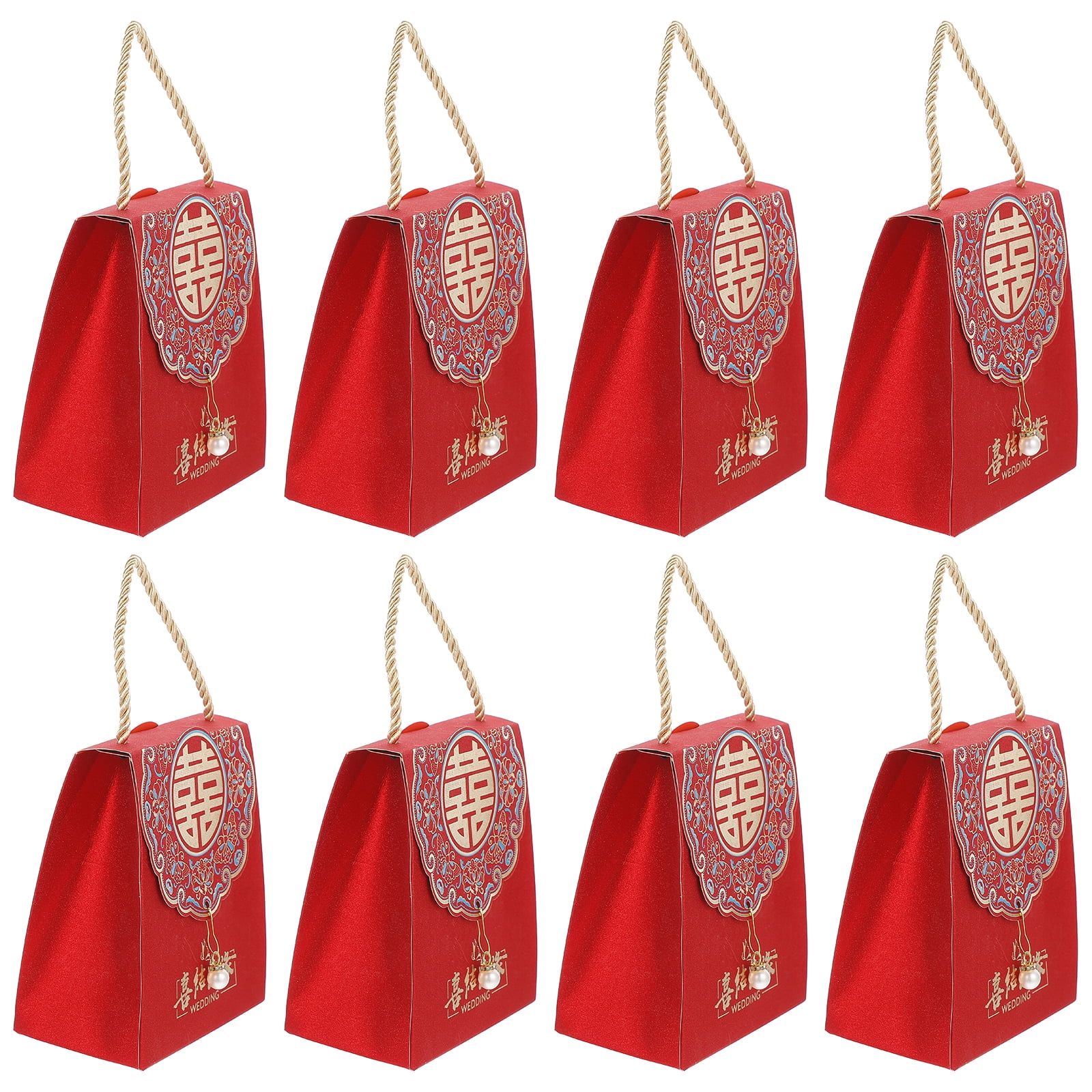HEMOTON 8pcs Chinese Theme Wedding Gift Boxes Portable Candy Wrapping ...