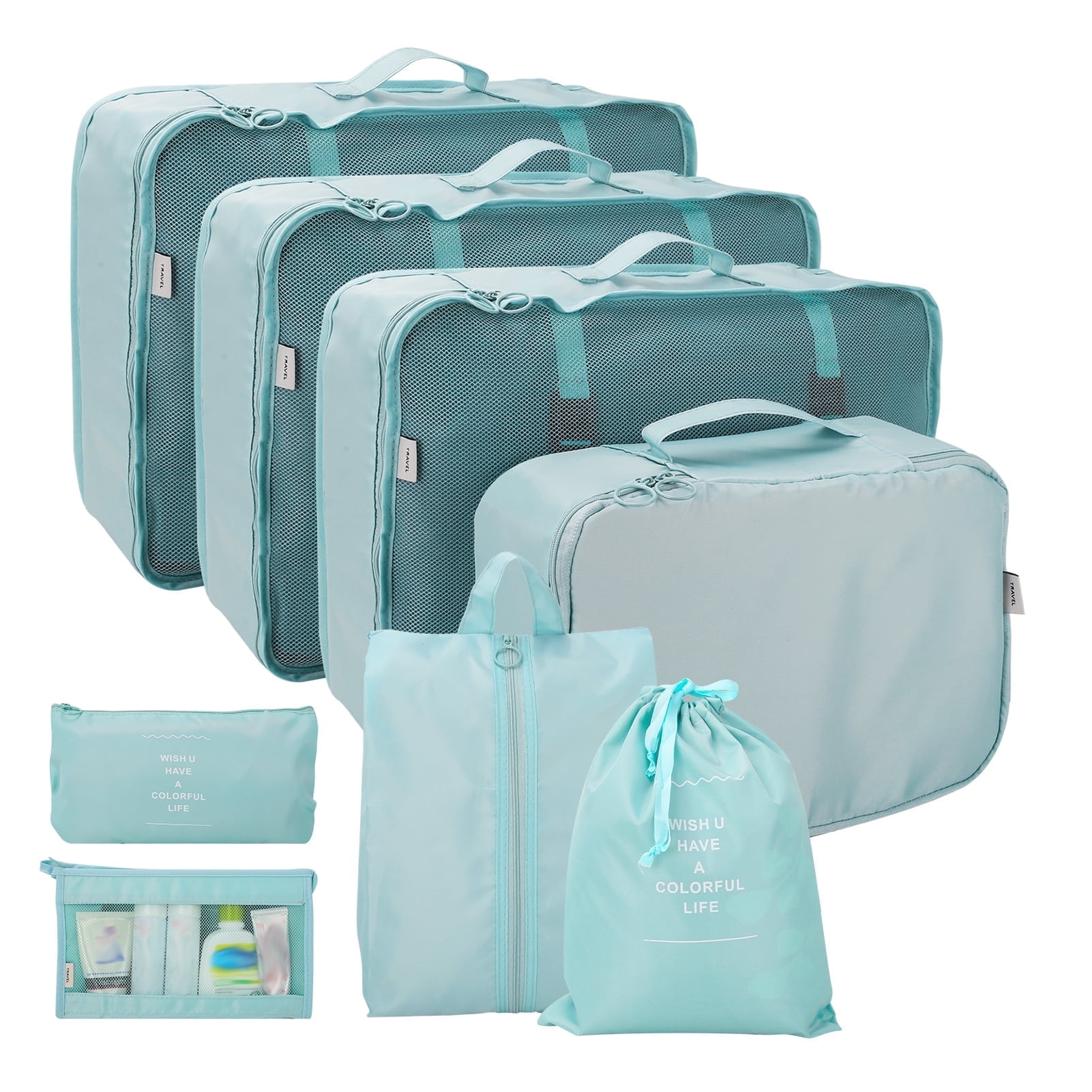 8 Pcs Packing Cubes Luggage Packing Organizers for Travel Lightweight ...