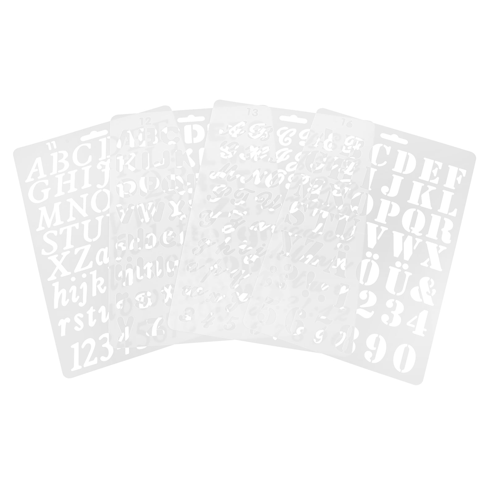 8 Pcs Painting Template Letter Mold Letter Stencils Alphabet Decorative ...