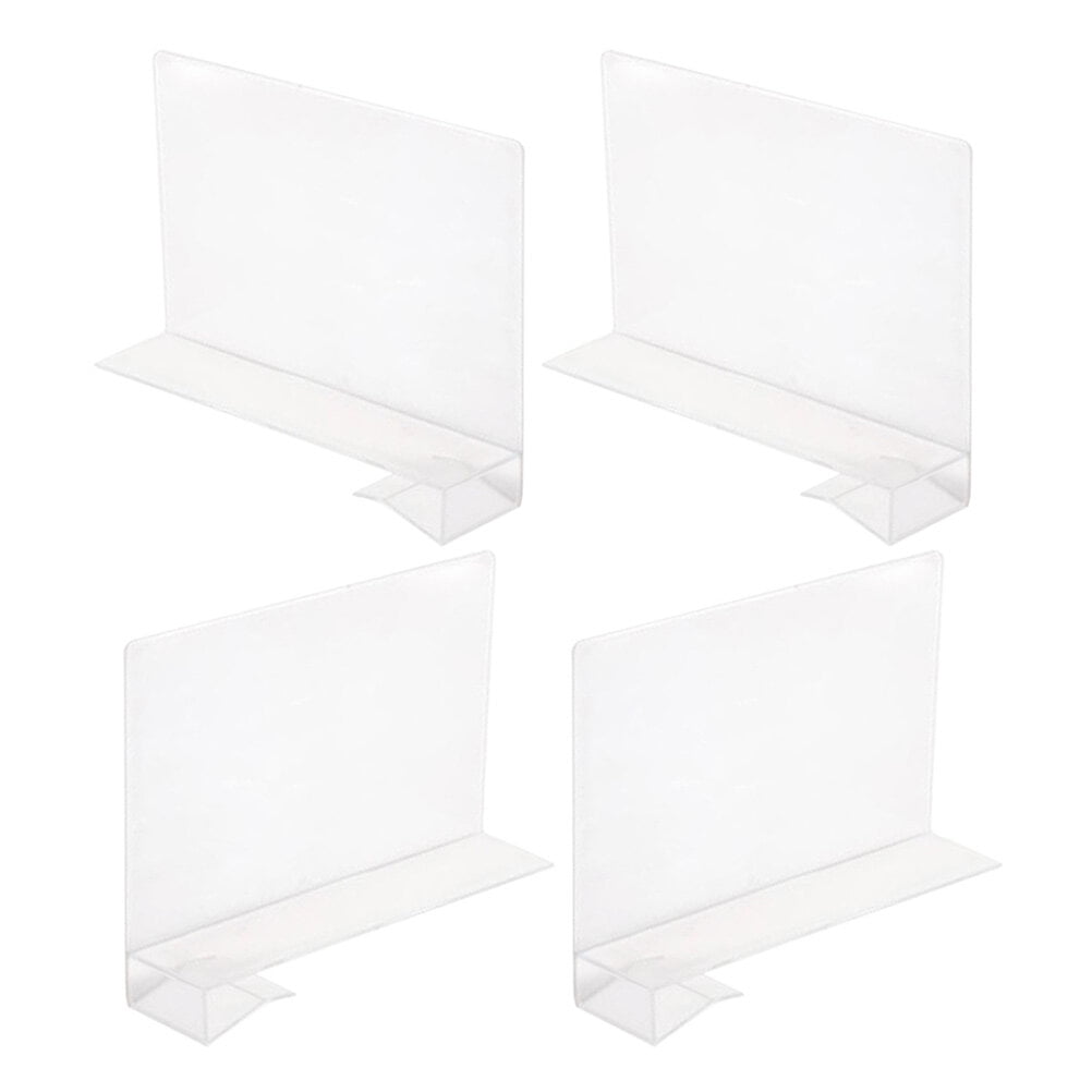 8 Pcs Partition Plate Plastic Drawers Clear Organizer Closet Separators ...