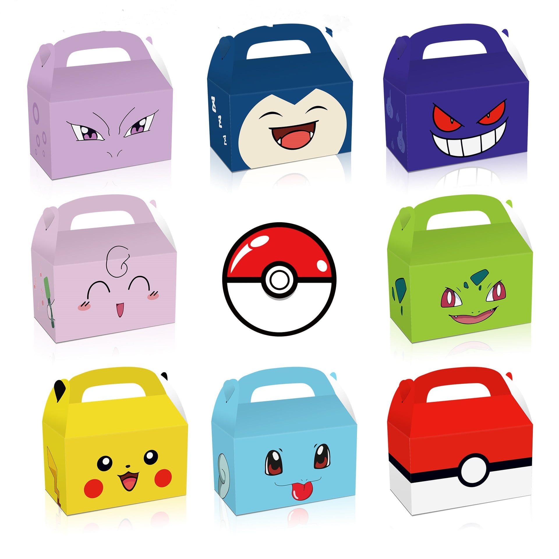 8 Pcs Party Favor Candy Boxes for Pokmon Theme Birthday Party Supplies ...