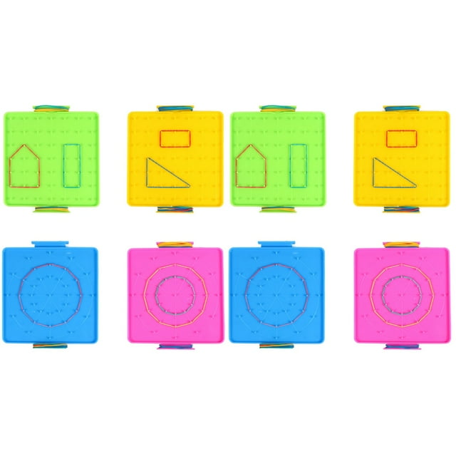 8 Pcs Pegboard Planet Earth Plastic Geometric Shape Learning Tools ...