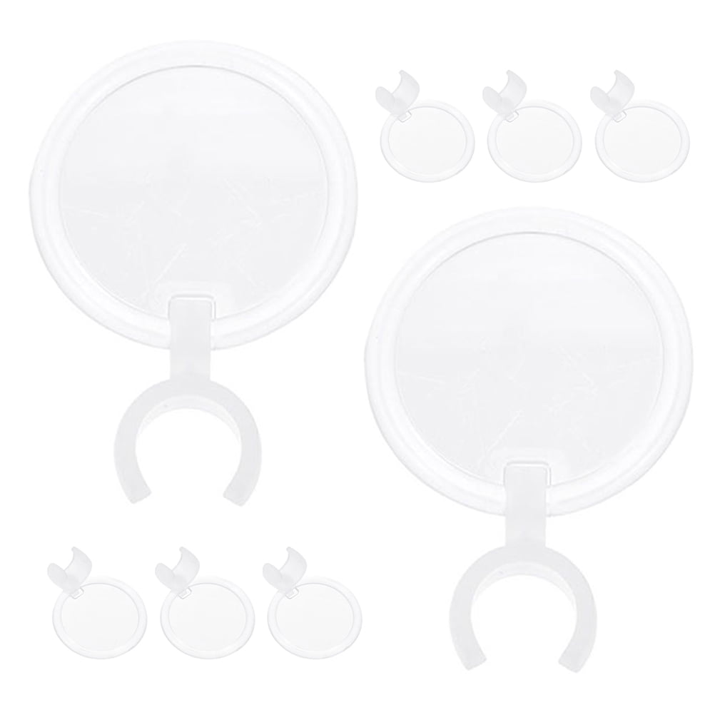 8 Pcs Penholder Magnifying Glass Kit Mirror Glasses Rhinestones White ...