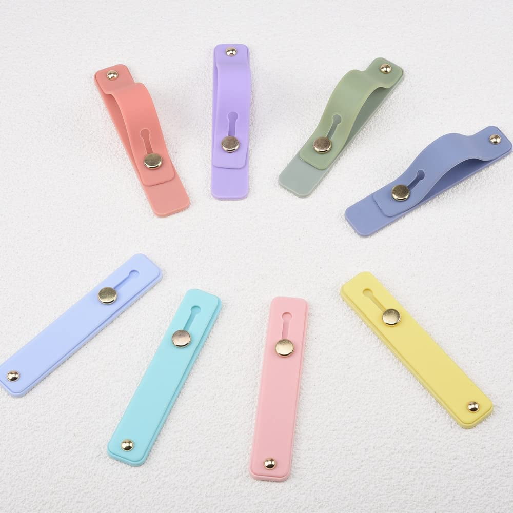 8 Pcs Phone Finger Grip Holder Cell Phone Strap Slides Flat Stander ...