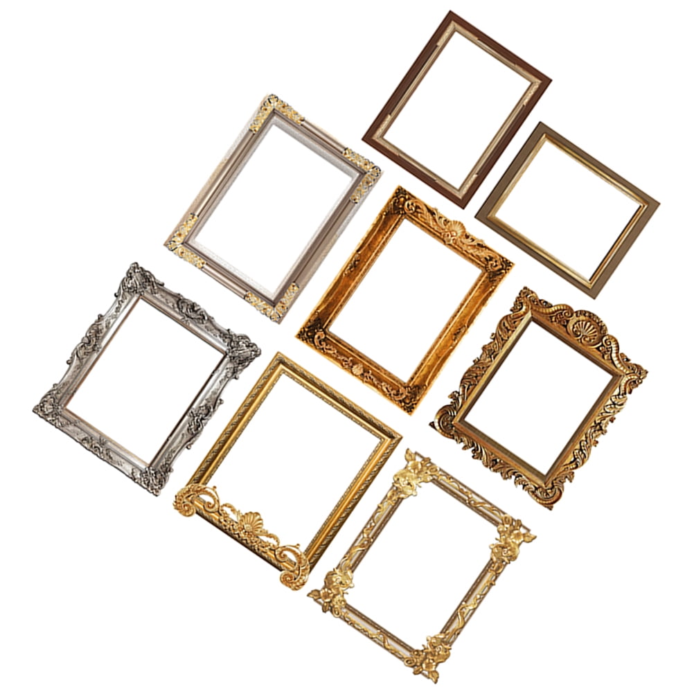 8 Pcs Photo Frame Stickers for Wall Frames Pictures Retro Collage on ...
