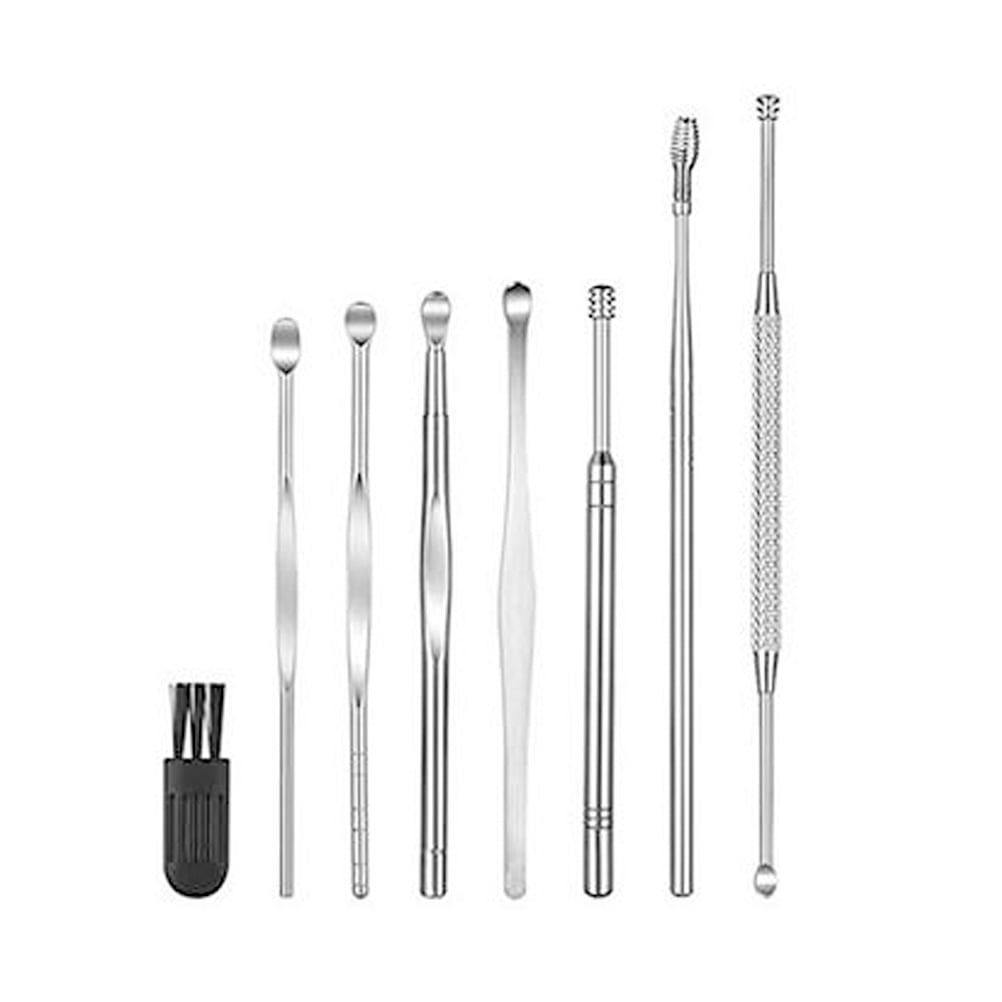 8 Pcs Piercing Earwax Scooper Ear Hygiene Silver - Walmart.com