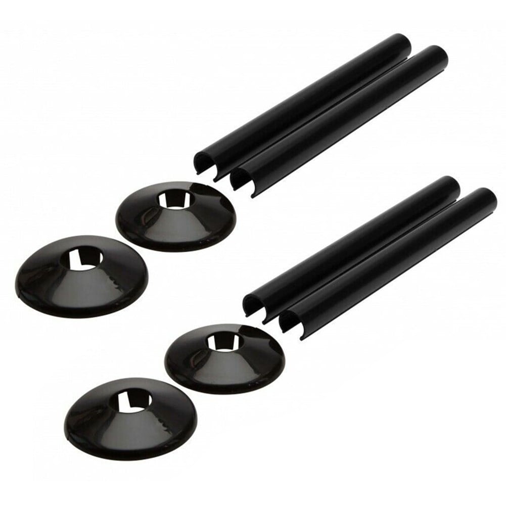 8 Pcs Pipes Radiator Pipe Covers sleeve 15mm Collars Cut Fit Bathroom ...