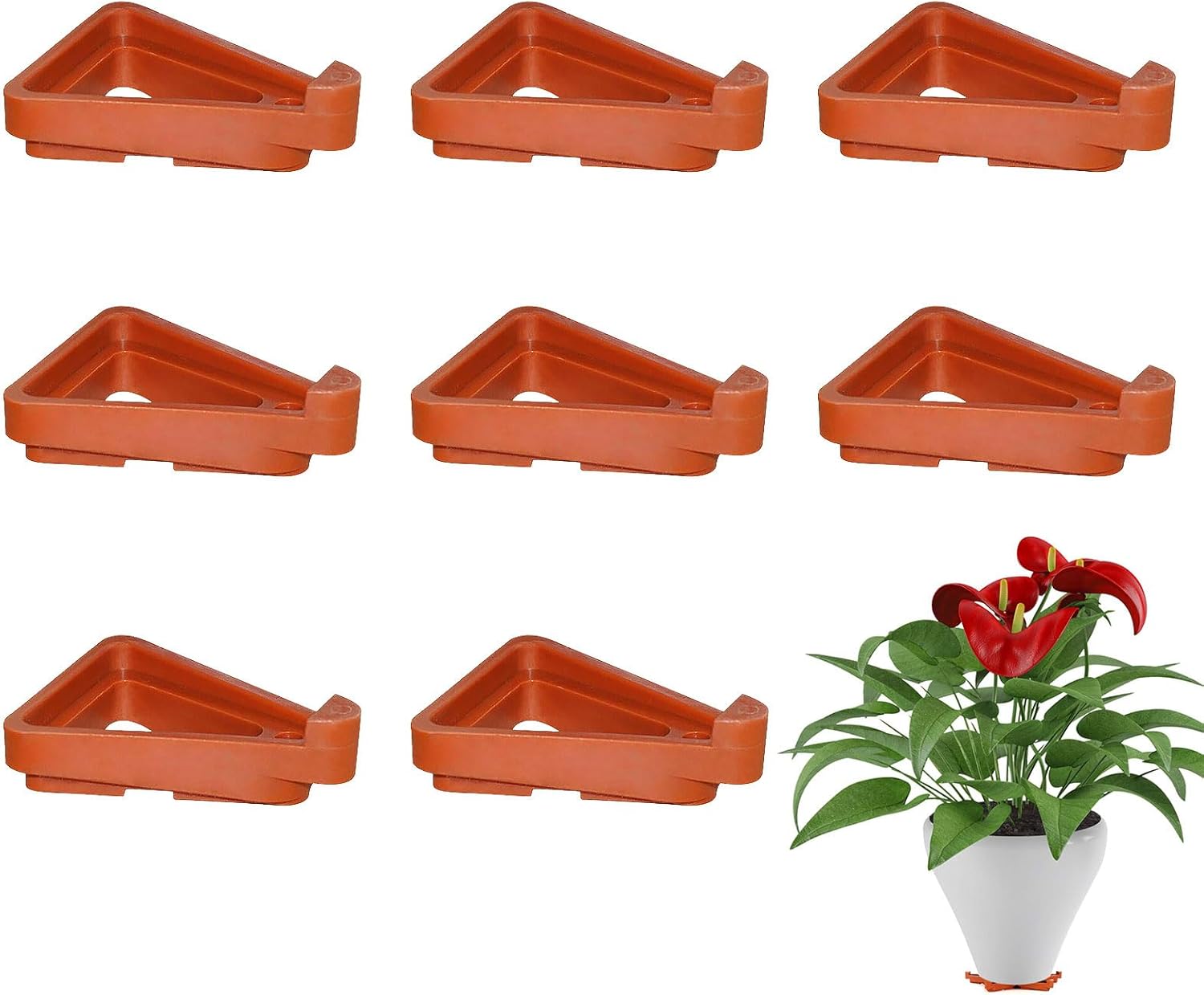 8 Pcs Plant Pot Feet,Triangle Pot Feet for Outdoor Plant Pots ...