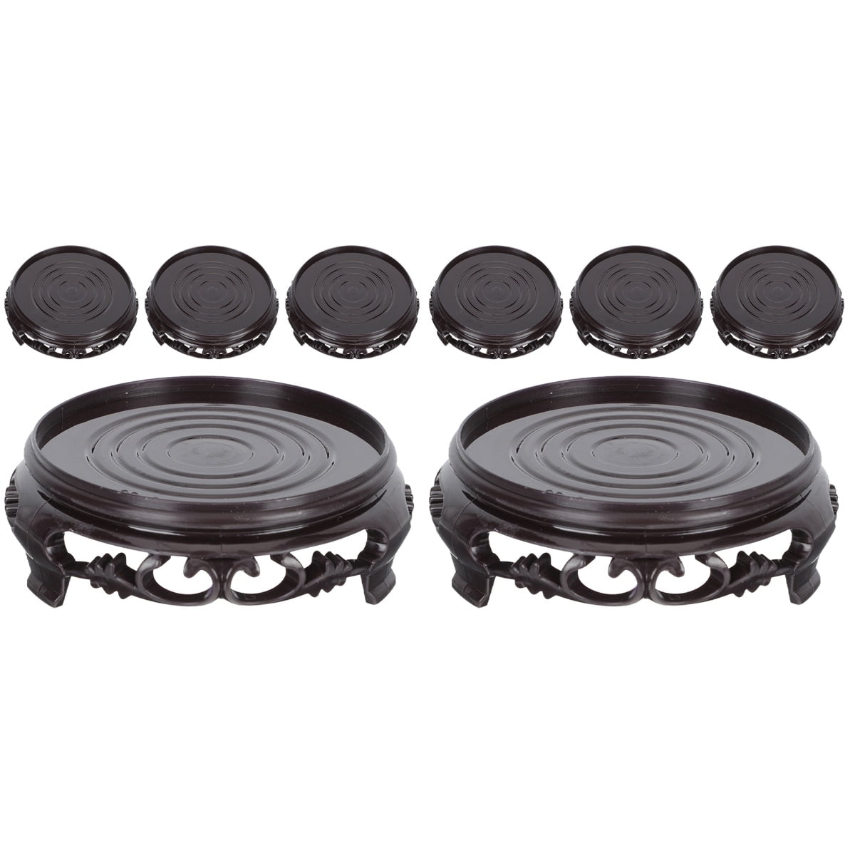 8 Pcs Plastic Flowerpot Stand Floor Flower Pot Display Stands Flowerpot ...