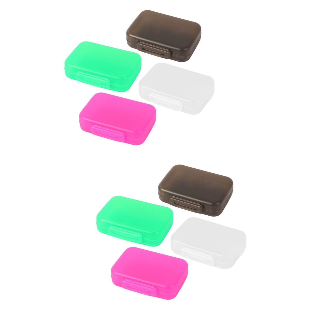 8 Pcs Plastic Small Storage Box Boxes Packaging Travel Pill Dispenser ...