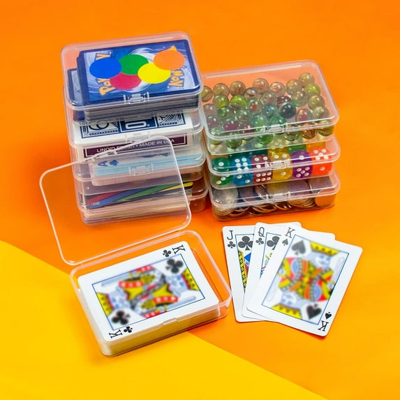 8 Pcs Playing Card Case, Small Clear Box, Plastic Deck Box, Card Deck ...