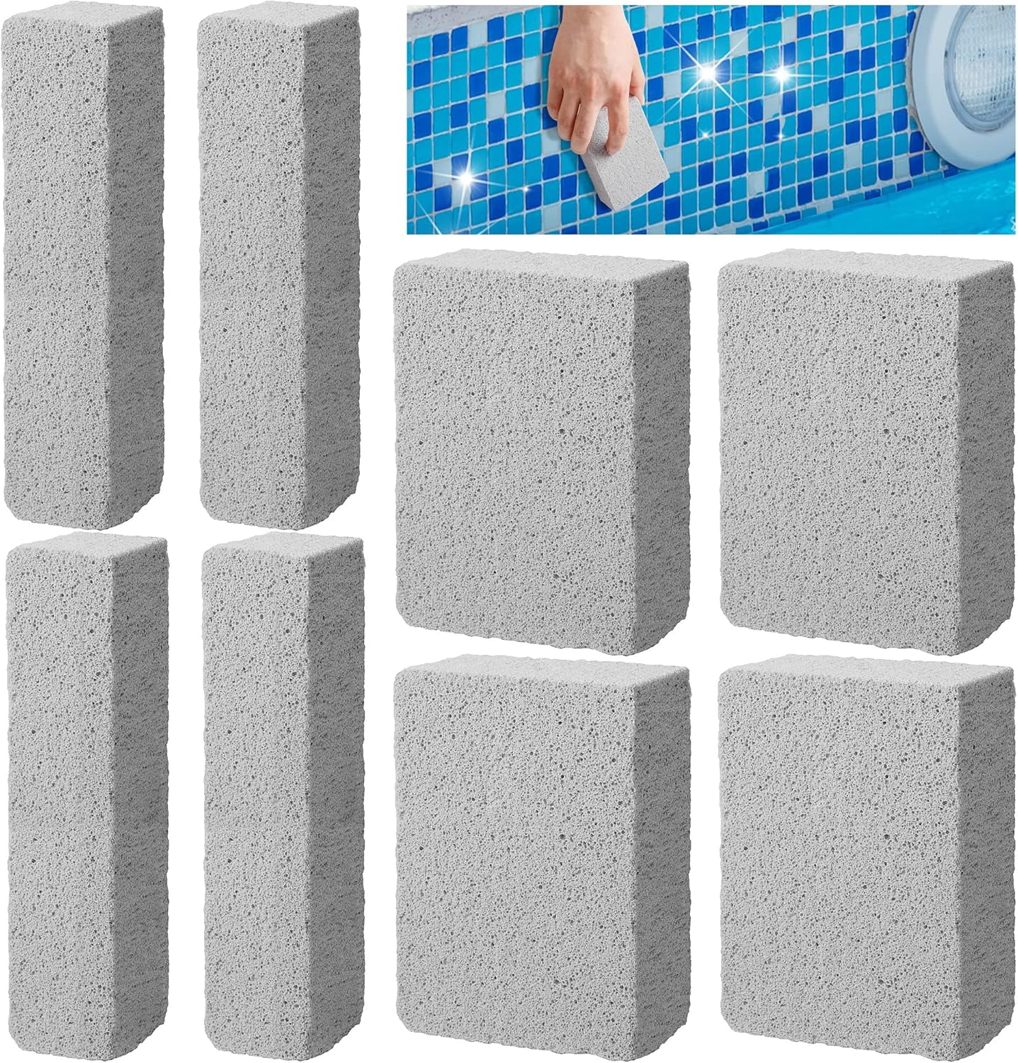 8 Pcs Pools Pumice Stone - Pool Cleaning Block Swimming Pumice Pool ...