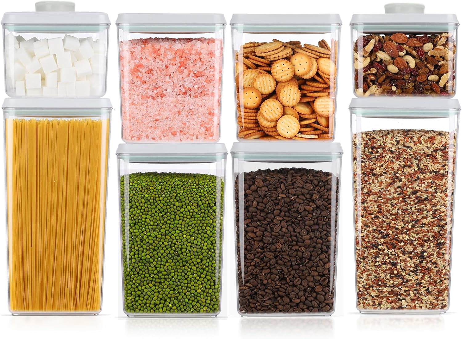 8 Pcs Pop Food Storage Containers Airtight Food Storage Containers Set ...