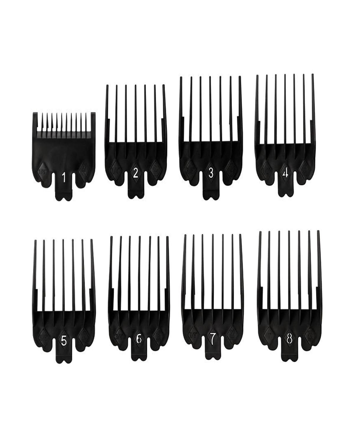 8 Pcs Professional Hair Clipper Combs Guides, Hair Clipper Combs Guides Replacement Guards Set ...