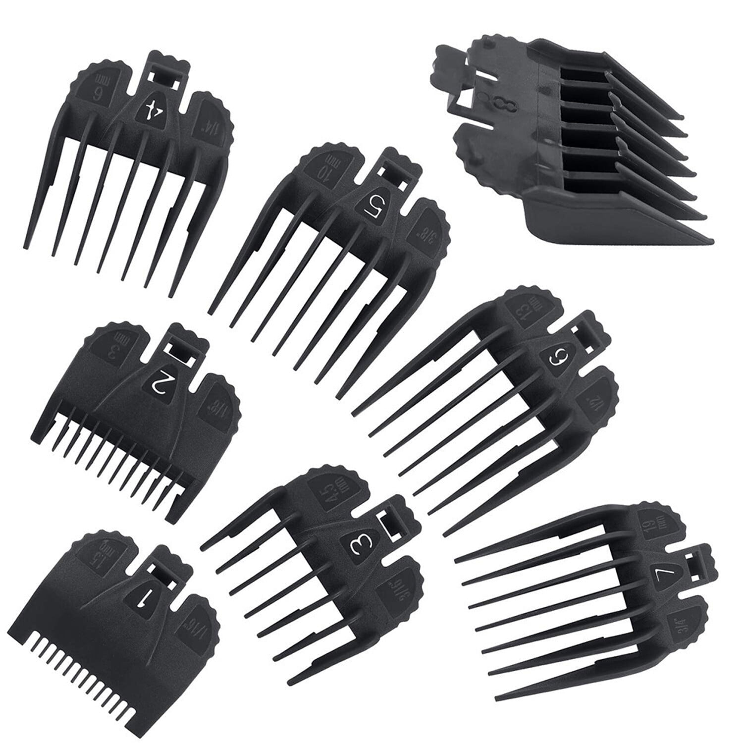 8 Pcs Professional Hair Clipper Combs Guides, Replacement Guards Set ...