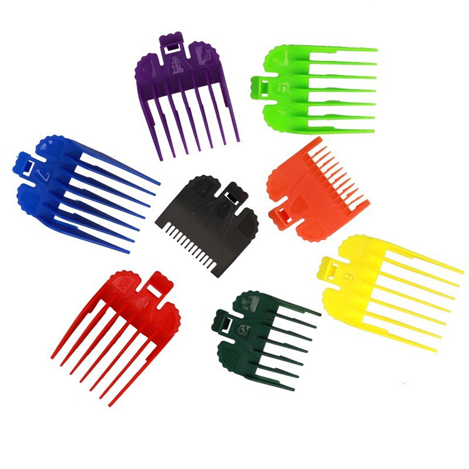 8 Pcs Professional Hair Clipper Combs Guides, Replacement Guards Set ...