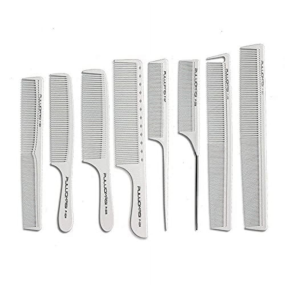 8 Pcs Professional Styling Comb Set - Anti Static Coarse Fine Toothed ...