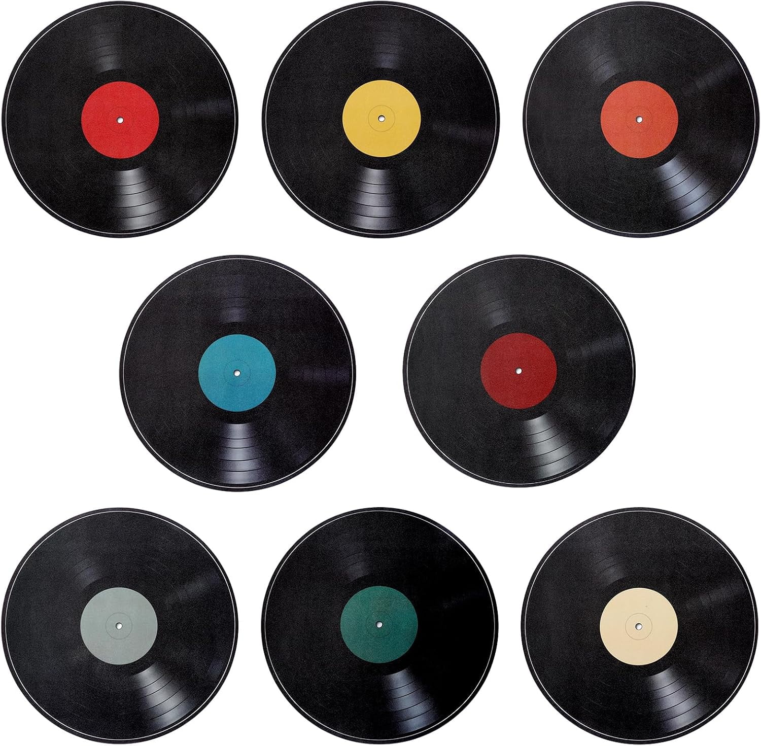 8 Pcs Records Wall Decor, Vinyl Records Decor Decorative Vinyl Record ...