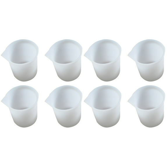 8 Pcs Resin Epoxy Graduated Beakers Silicone Container Resin Measuring Cups Graduated Cup ...