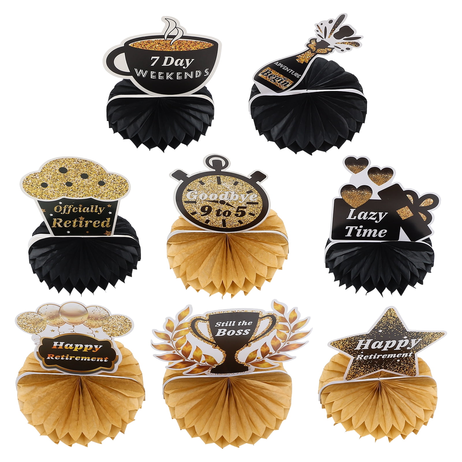 8 Pcs Retired Honeycomb Ornament Retirement Adorn Decor The Gift Paper ...