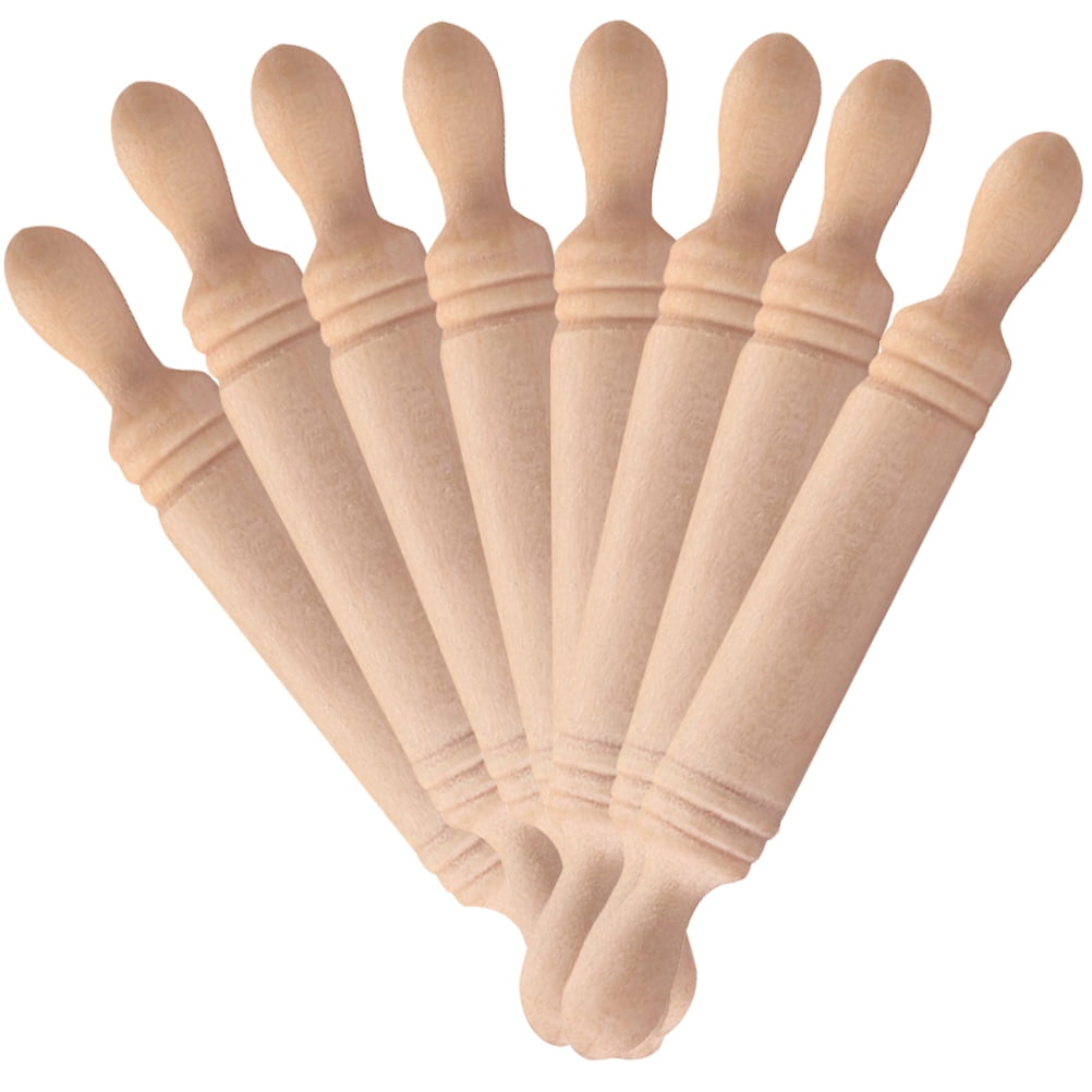8 Pcs Rolling Pin Rollers Toy Mini Rolling Stick Simulation Rolling ...