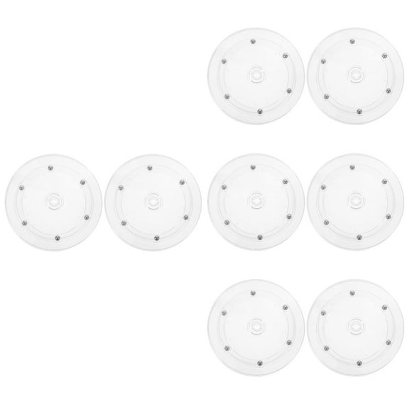 unbranded 8 Pcs Rotating Turntable Desktop Turntable Clear Turntable ...
